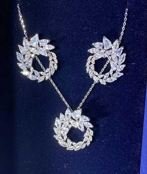 Серьги Swarovski Louison и кулон с цепью