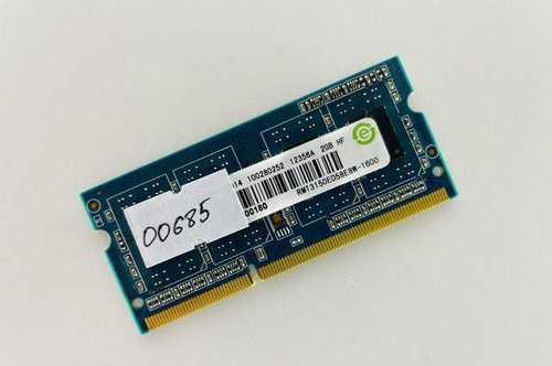 Оперативная память DDR3 2 GB 1600 MHz Ramaxel