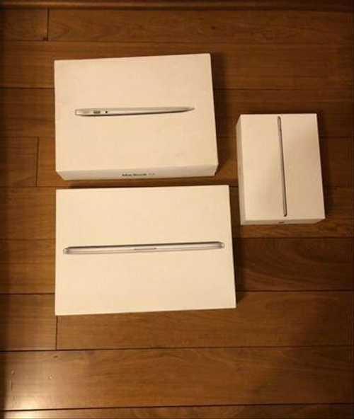 Коробки от Macbook и iPad