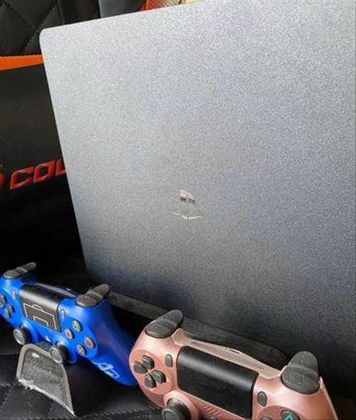 PS4 Playstation 500гб + 2 джойстика + подставка