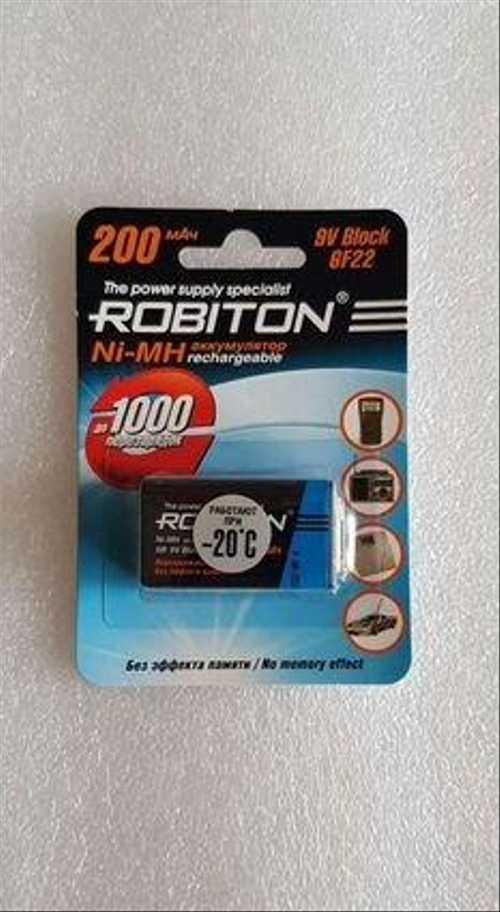 Аккумулятор robiton 200MH9 (крона)