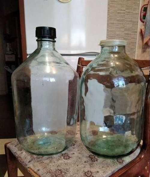 Бутыль 10 литров стеклянный с крышкой