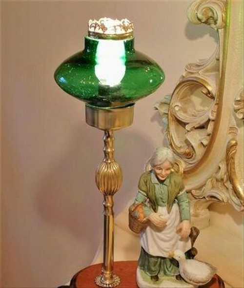 Настольная лампа винтаж антикварная Италия комод