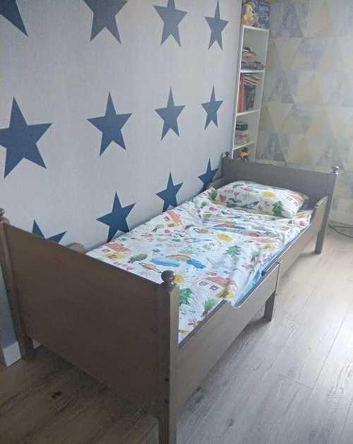Кровать раздвижная (растущая) IKEA с матрасом