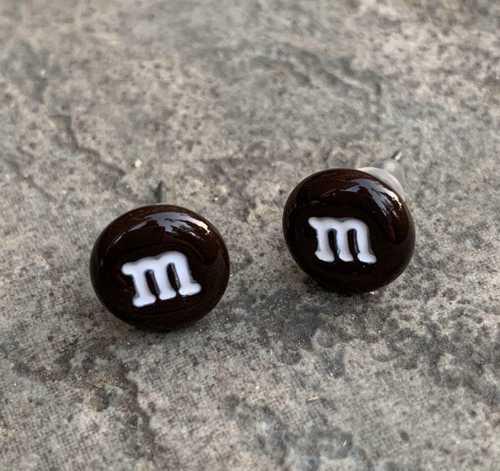 Новые серьги конфеты M&Ms черные Les Nereides