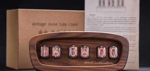 Ламповые часы (nixie clock) Спутник-1 термоясень