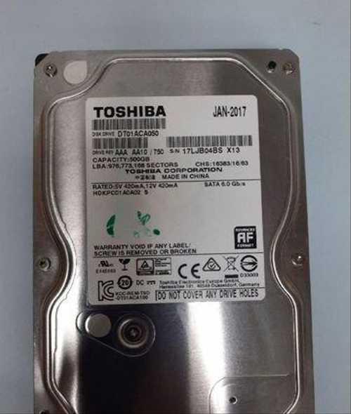 Жёсткий диск 500 GB Toshiba