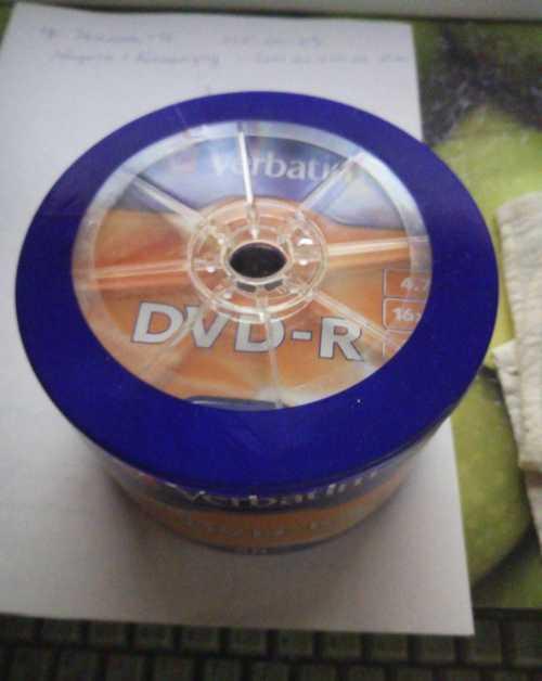 Dvd-r verbatim 4.7гб 16x 50шт