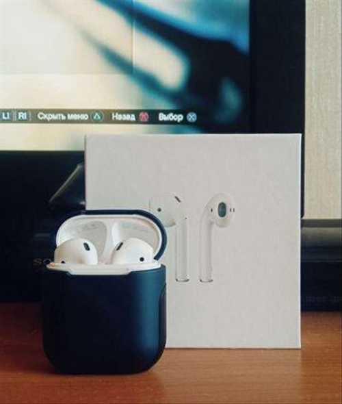 Беспроводные наушники Apple AirPods 2 с защитным к