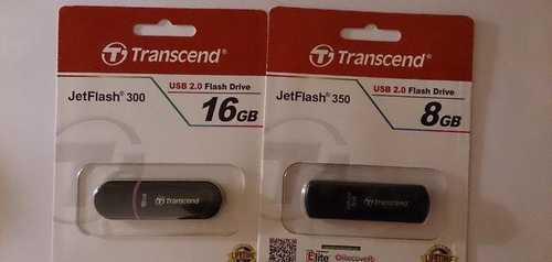 Флэшки Transcend 16gb и 8 gb