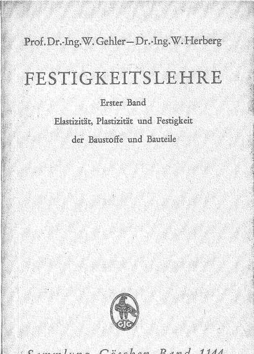 Festigkeitslehre - W.Gehler, W.Herberg Сопромат