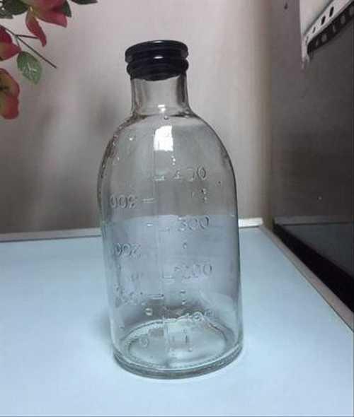 Бутылка стеклянная градуированная 400 мл