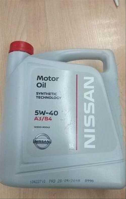 Масло Ниссан 5w40 синтетика. Оригинальное масло Ниссан 5w40. Nissan Motor Oil 5w-40 a3/b4. Ниссан масло 4в 40 а3 b4 5л.