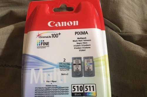 Картридж canon pixma multipack 510 Black, 511 colo