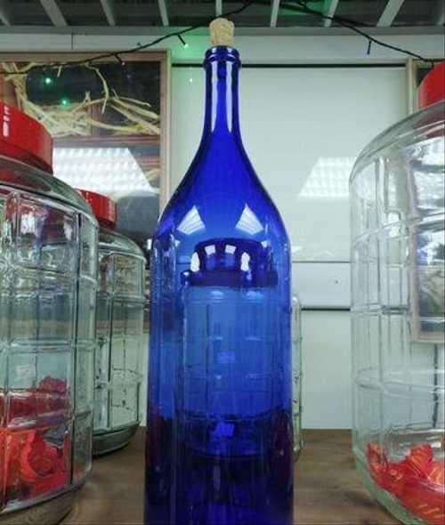 Бутыль Русская четверть, синее стекло, 3,075 л