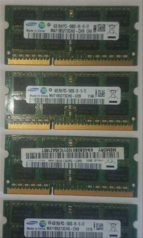 Ram Samsung SO-dimm ноут 4Gb DDR3 PC3-10600S 1333