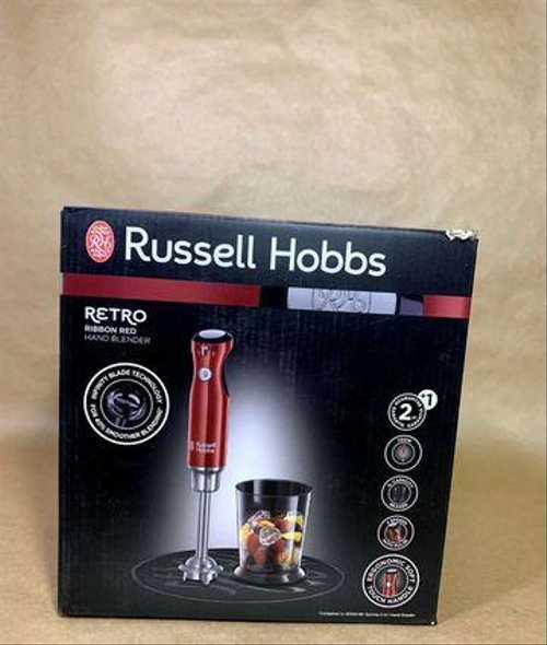 Блендер Russell Hobbs Retro Hand Blender красный н