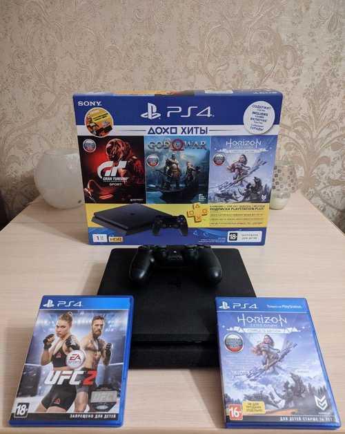Sony PlayStation 4 slim 1 тб в идеале