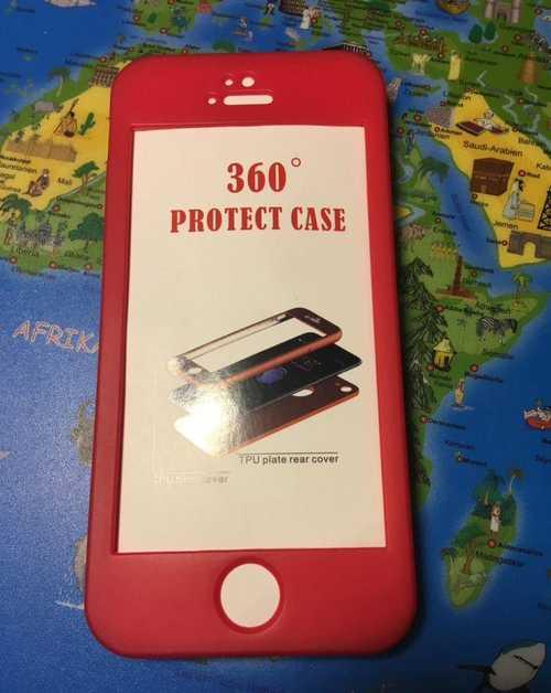Чехол на айфон 5/5S/SE 360 protect case