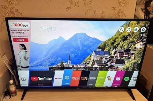 Телевизор lg 4k UHD smart tv 123см (49")