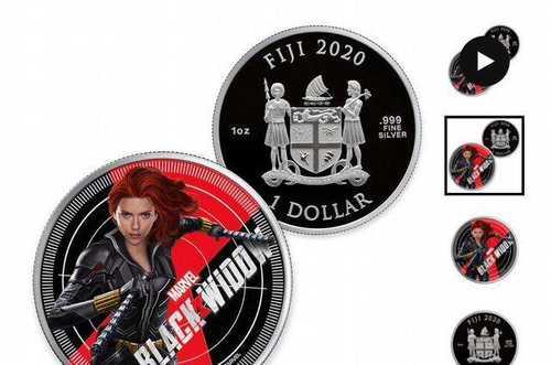 Marvel black widow coin монета марвел черная вдова