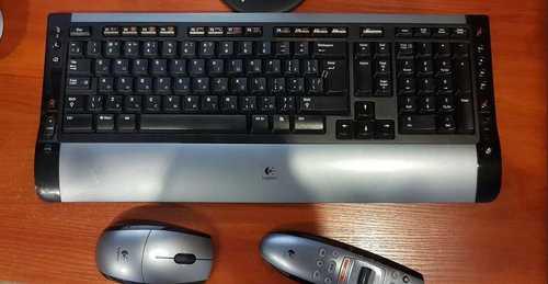 Беспроводная клавиатура +мышь и пульт logitech