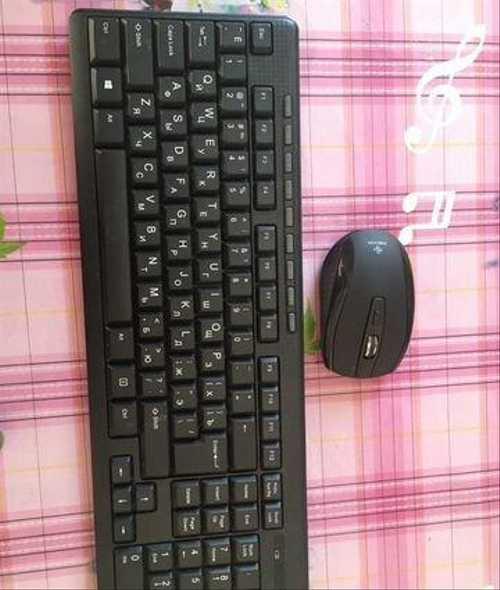 Клавиатура+мышь беспроводная dexp KM-1001BU