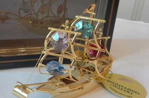 Новый сувенир "Корабль" с кристаллами Swarovski