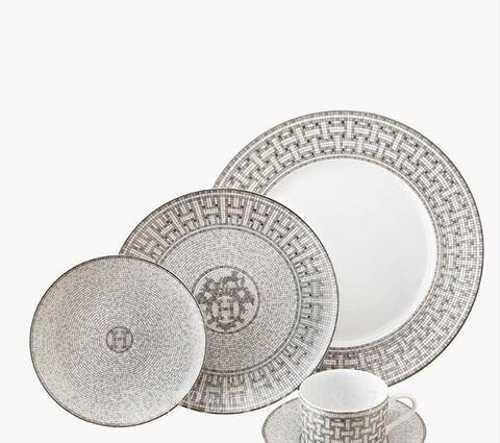 Набор столовой посуды hermes mosaique silver