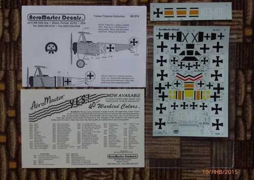 Декали 1/48 Fokker Dr. I
