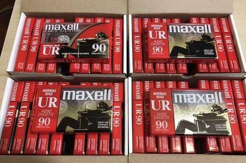 Аудиокассеты Maxell UR90 40 штук новые