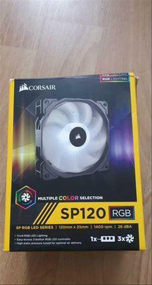 Набор вентиляторов Corsair SP120 RGB LED