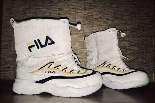 Зимняя обувь Fila новая дутики White-M