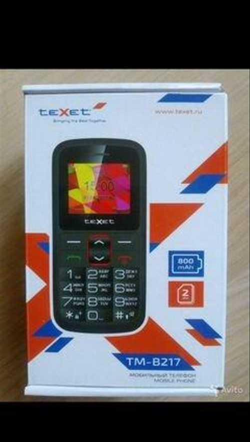 Мобильный телефон teXet TM-B217 Black/Red