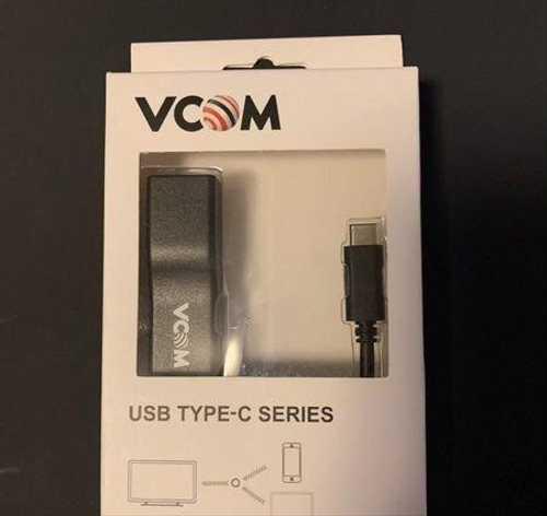 Переходник Vcom USB-C to Ethernet