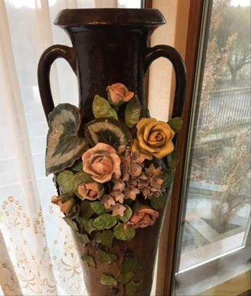 Антикварная напольная ваза