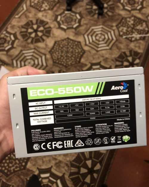 Бп aero cool eco 550W