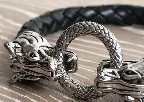 Браслет Thomas Sabo, Dragon, серебро & кожа