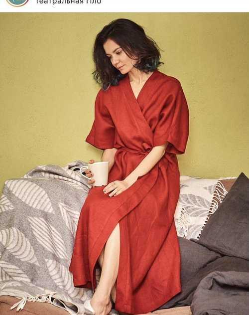 Кимоно халат льняной