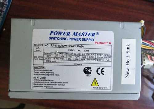 Switching master. Power Master fa-5-1(300w Peak load). Блок питания Power Master fa-5-1. Power Master fa-5-2 250w. Блок питания Power Master 300 (fa-5-1/300w) схема.