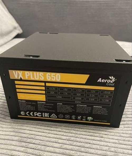 Блок питания AeroCool VX-650 Plus 650W