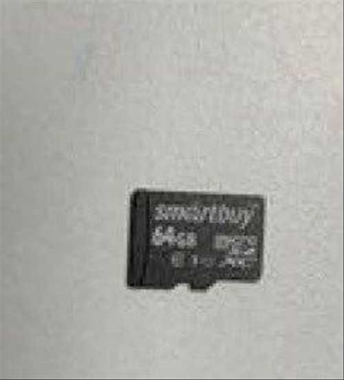 Карта памяти MicroSD 64gb smartbuy