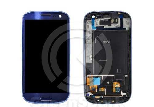 Дисплей для Samsung i9300 Galaxy S 3 +тач синий