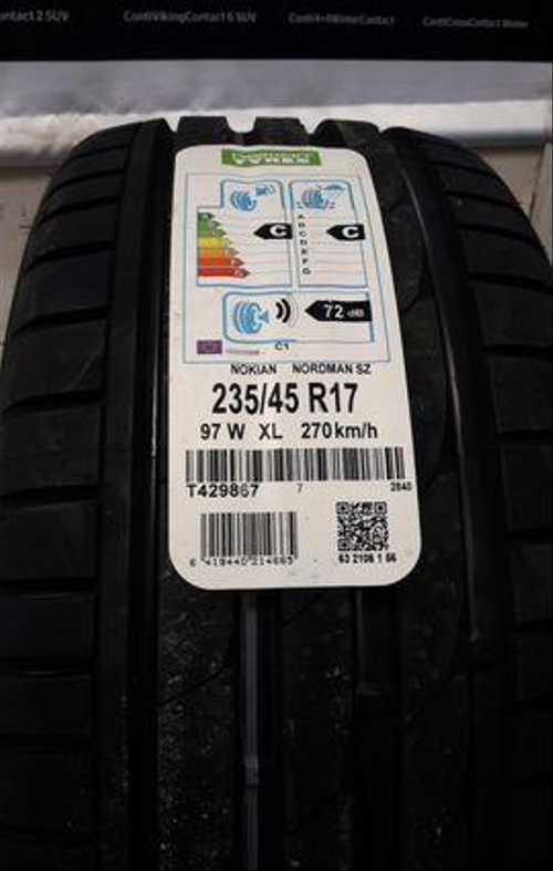 Nokian tyres 235 45 r17. Nordman SZ 235/45 r17. Летние Nokian Nordman SZ 235/45 r17. Шины Nordman SZ 235/45 r17 97w. Nordman SZ 235/45 r17 drive2.