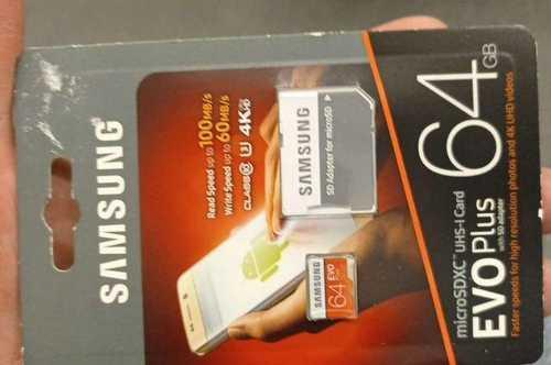Карта памяти Samsung Evo Plus microSD UHS-I Class