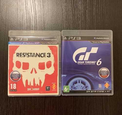 Игры для PS 3 Gran turismo 6, Resistance 3, Dj her