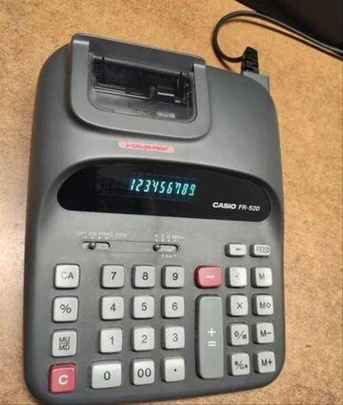 Калькулятор с печатью casio fr-520