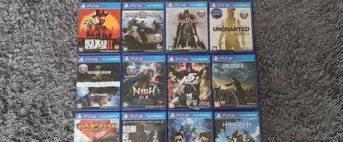 Игры ps4. Rdr2, nioh, gow, horizon, yakuza, person