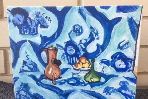 Картина Матисс Натюрморт с голубой скатертью