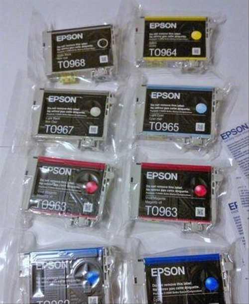 Картриджи Epson T0961 - 68 новые 8шт